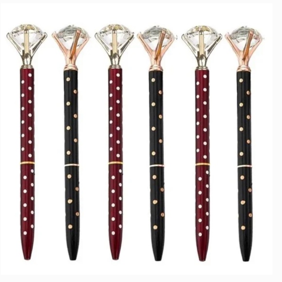 DIVAS LiMiTED | Office | Nwt Crystal Diamond Topped Polka Dot Fashion ...